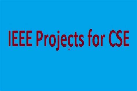ieee projects for cse