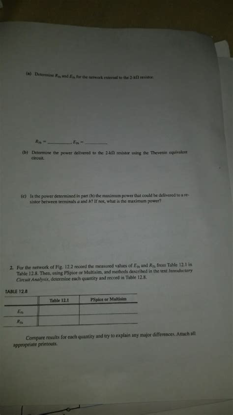 Solved I For The Network Of Fig 12 10 Fig 12 10