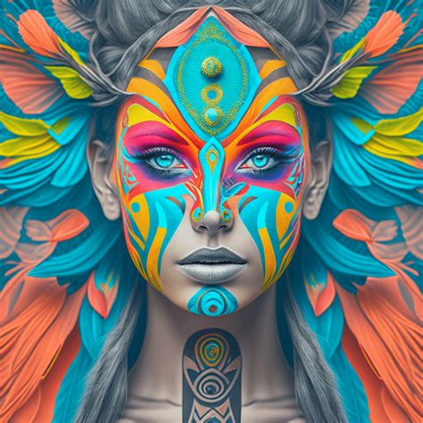 i had fun generating these symmetric faces using kandinsky pipeline in