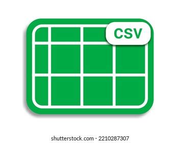Vector Csv File Format Icon Comma Stock Vector Royalty Free 2210287307 Shutterstock