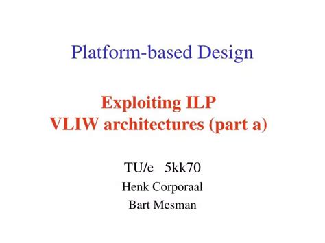 ppt platform based design powerpoint presentation free download id
