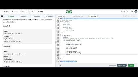 Finding Middle Element In A Linked List Youtube