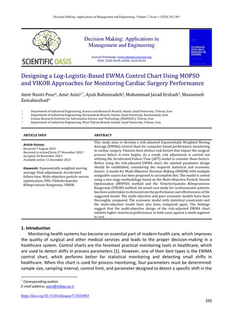 Pdf Designing A Log Logistic Based Ewma Control Chart Using Mopso And