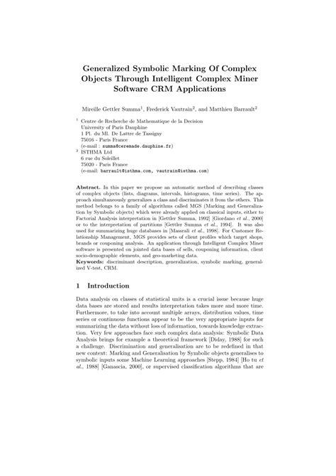 pdf generalized symbolic marking of complex objects through