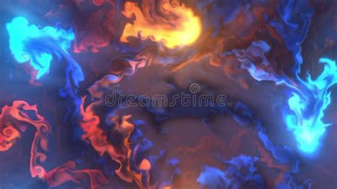 Vibrant Steam Like Ink Motion Animation In Colorful Flow Stock Video