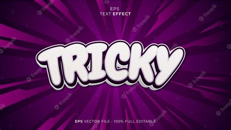 Premium Vector Tricky Editable Text Effect Font