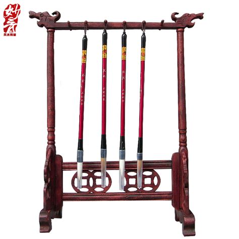 文昌位摆件 书房书桌办公室摆设 红木毛笔架带毛笔旺学业事业益智 百里惠百货