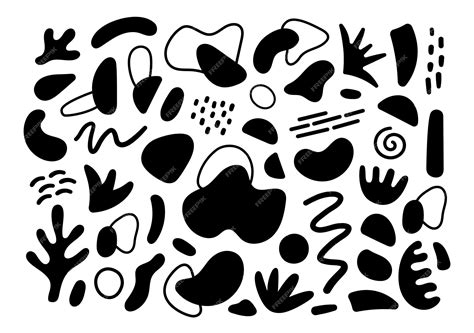 Premium Vector Abstract Geometric Shapes Seamless Pattern Vector Hand Drawn Various Shapes And