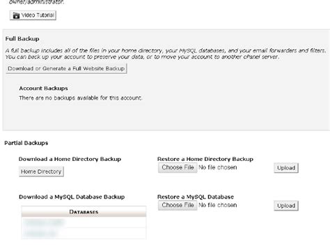 how to backup your website from your web hosting control panel ultimatewb