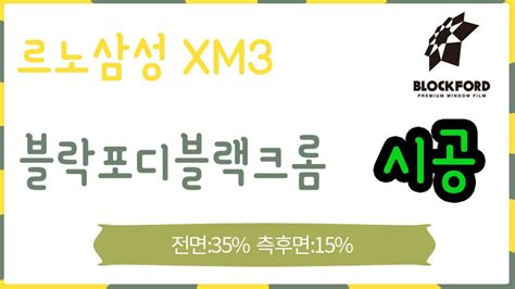 르노삼성 Xm3 블락포디블랙크롬 썬팅 시공영상 네이버 Tv