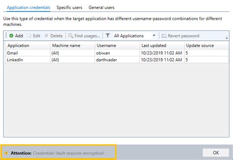 encrypt the credentials vault