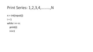 Lecture 3 1 Python Loop 1 Ewurc PPT