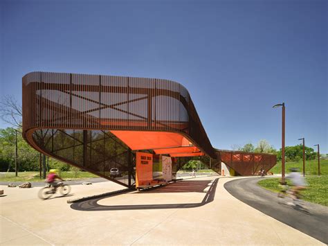 Sanders Pace Architecture Cantilevers Steel Pavilion Over Tennessee Park