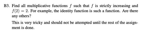 solved 3 find all multiplicative functions f such that f is