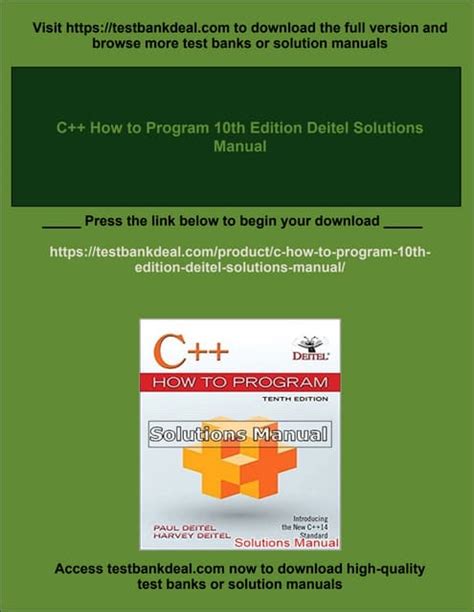 C How To Program 10th Edition Deitel Solutions Manual Pdf