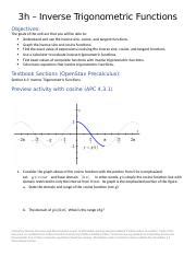 Understanding Inverse Trigonometric Functions in Precalculus | Course Hero