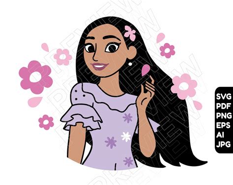 Encanto Isabela Svg Png Clipart Cut File Design Layered By Etsy México