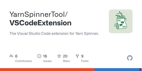 GitHub YarnSpinnerTool VSCodeExtension The Visual Studio Code Extension For Yarn Spinner