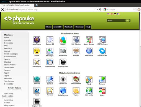 Linux Media How To Install The PHP Nuke 8 2 CMS Under Ubuntu 12 10 12 04 Linux Mint 13