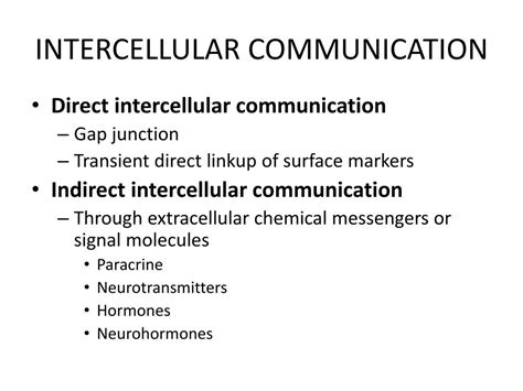 Ppt Intercellular Communication Powerpoint Presentation Free Download Id 2686749