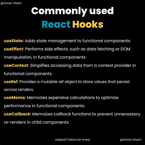 Commonly Used React Hooks React Hooks 2023 Tech Quotes Persistence