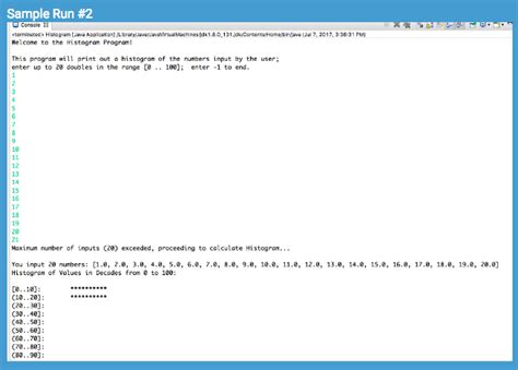 Solved Java Write A Program Histogramjava Which Accepts Up
