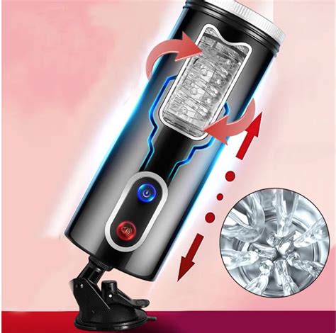 자동 전기 피스톤 Rotating Sucker 남성 Blowjob Masturbator Cup 음성 Vagina Dildo