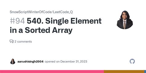 540 Single Element In A Sorted Array · Issue 94