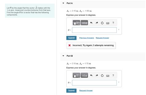 Solved Let θ be the angle that the vector A makes with the Chegg com
