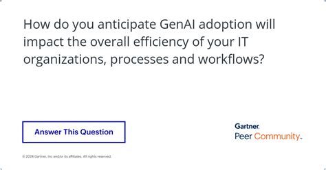 How Do You Anticipate Genai Adoption Will Impact The Overall Efficiency