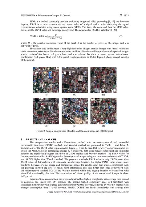 fuzzy transform for high resolution satellite images compression pdf