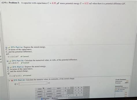 Solved Problem A capacitor with capacitance C μF Chegg com