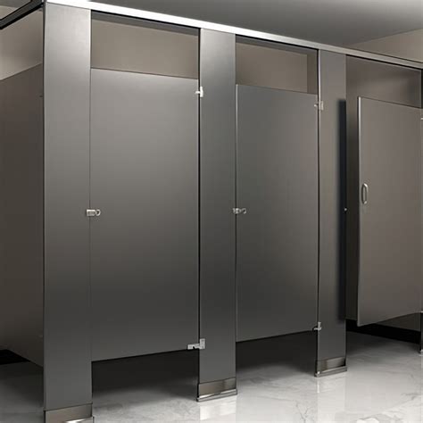 Powder Coated Steel Toilet Partitions Floor Mounted With Headrail Brace