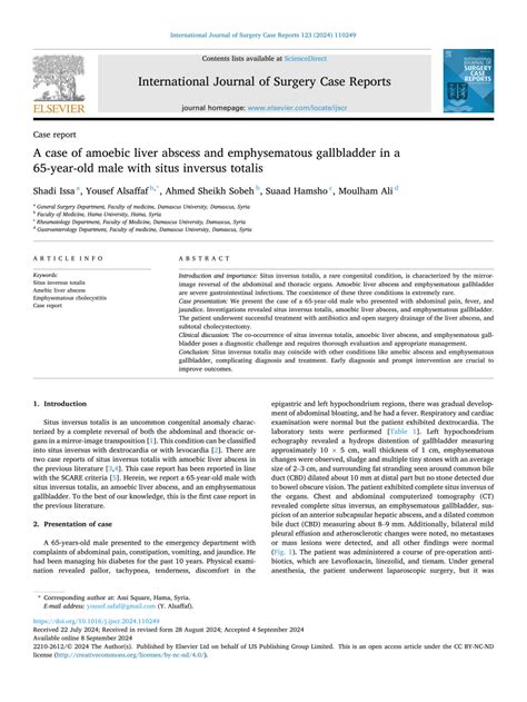 Pdf A Case Of Amoebic Liver Abscess And Emphysematous Gallbladder In