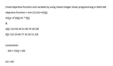 Fined Objective Function And Variable By Using Mixed Chegg Com