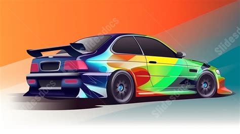 무료 경주용 자동차부터 소방차 픽업 컨버터블 및 복고풍 모델에 이르기까지 어린이 자동차 유형을 보여주는 다채로운 3d 일러스트레이션의 다양한 컬렉션 Ppt 배경