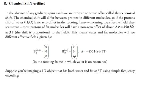 Solved B Chemical Shift Artifact In The Absence Of Any