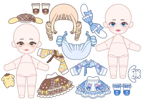 Sub 🍧랜덤 산리오 한복 종이구관 언박싱🍧 🍭무료 도안공유🍭 종이구관 그리는법 쉬운 만들기 페이퍼 크래프트 미니어쳐 종이인형 옷입히기 네이버 블로그