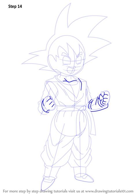 Learn How To Draw Son Goten From Dragon Ball Z Dragon Ball Z Step By Step Drawing Tutorials