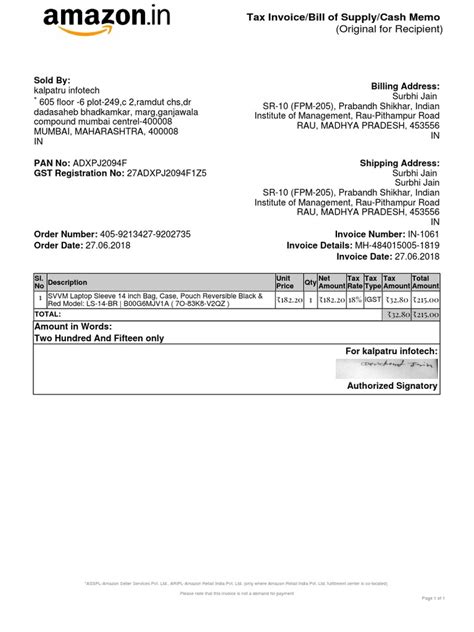 Invoice Hp Cover Pdf Invoice Trade