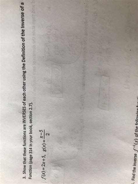 solved 3 show that these functions are inverses of each