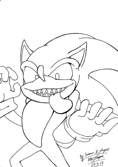 Sonic Exe Para Colorir