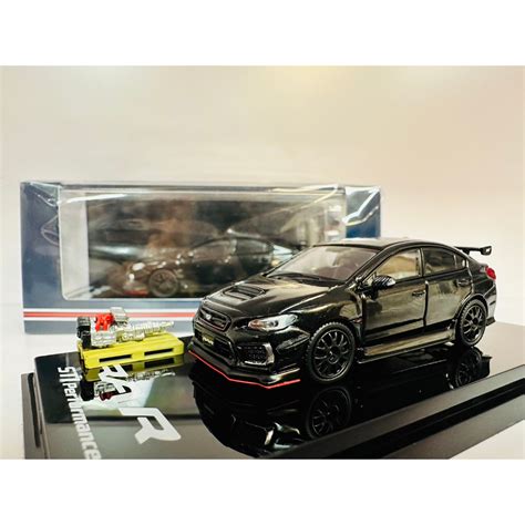 {tz玩車庫}hobby Japan Subaru Wrx Sti Ra R 黑色 附引擎 棧板 限量 蝦皮購物