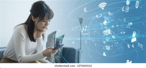 통신 네트워크 개념입니다 Iot사물 인터넷 통신 스톡 사진 1863023161 Shutterstock