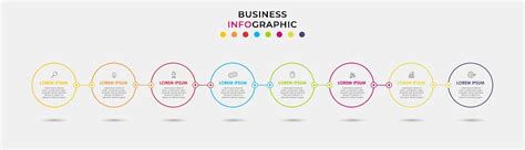 아이콘과 8 가지 옵션 또는 단계를 갖춘 최소한의 인포그래픽 디자인 비즈니스 템플릿 프로세스 다이어그램 프레젠테이션 워크플로 레이아웃 배너 플로우 차트 정보 그래프에 사용할