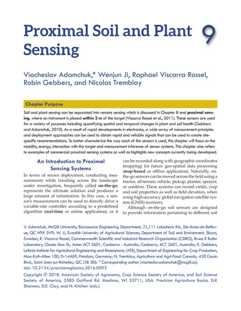 PDF Proximal Soil And Plant Sensing