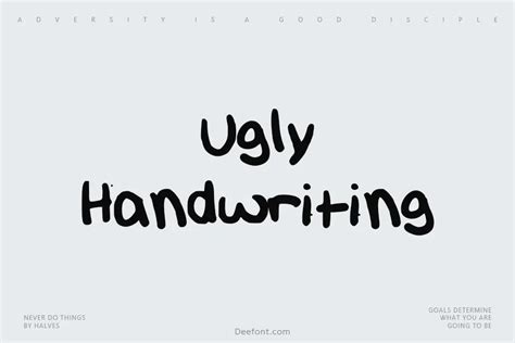 Ugly Handwriting Font Free Download And Preview Deefont