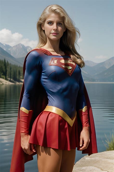 Helen Slater Supergirl Realistic At The Lake By Supergirlhelenai On