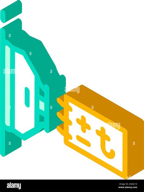 Thermal Sensor Isometric Icon Vector Thermal Sensor Sign Isolated Symbol Illustration Thermal