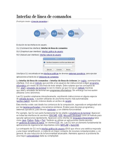 interfaz de línea de comandos pdf interfaz de línea de comando